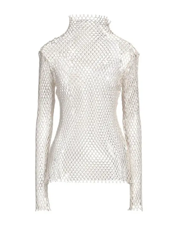 MSGM Knitted Turtleneck Top - Off White