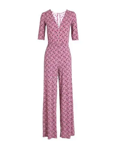 SIYU Geometric-print Stretch Jumpsuit - Pink