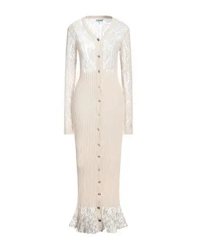 Ganni Maxi Knitted Bodycon Dress In White - 79% Off | Editorialist