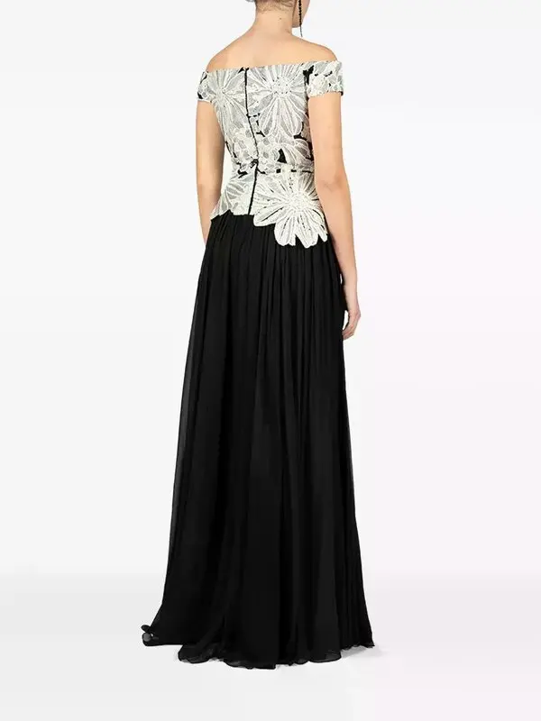Elie Saab Sequin-embellished Off-shoulder Dress