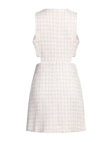 Sandro Mini Flared Checked Tweed Dress - Pink