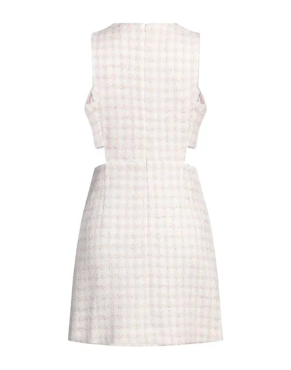 Sandro Mini Flared Checked Tweed Dress - Pink