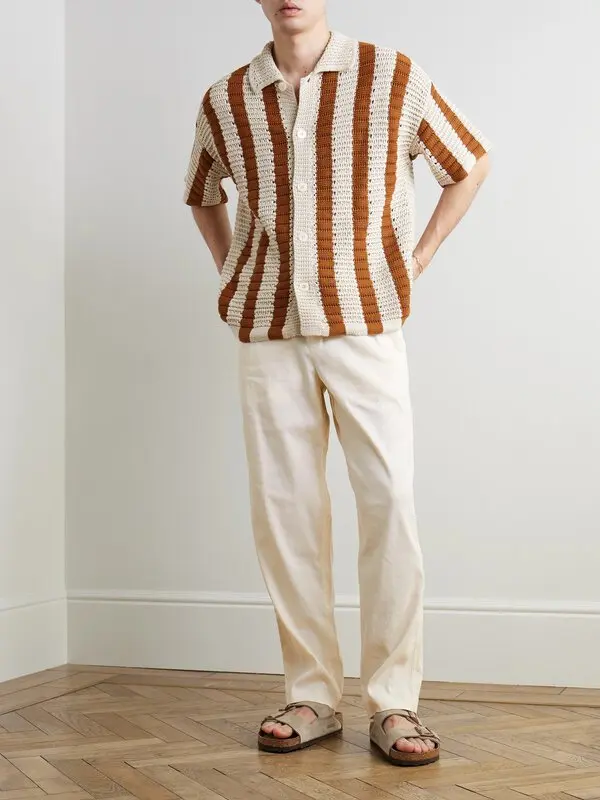Orlebar Brown Alex Tapered Stretch Linen And Lyocell-blend Drawstring Trousers