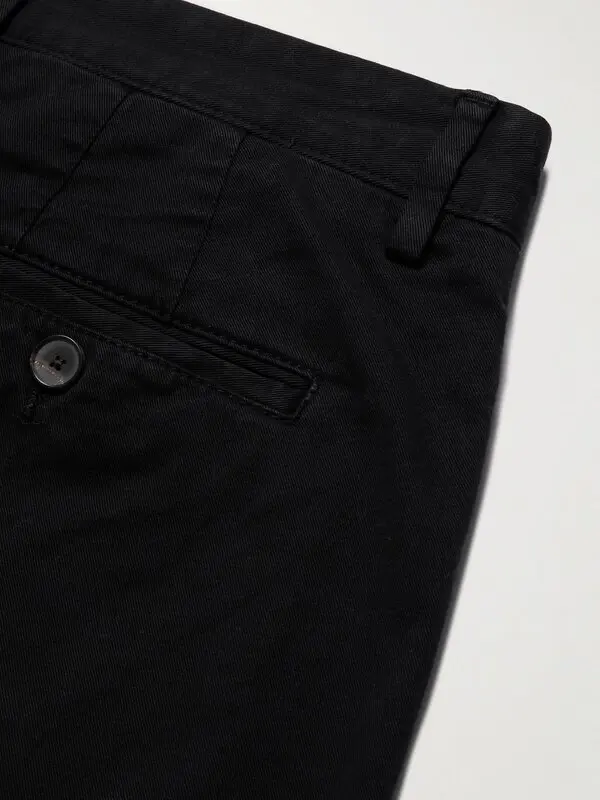Mr P. Straight-leg Garment-dyed Cotton-blend Twill Bermuda Shorts