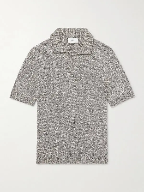 Mr P. Organic Cotton-bouclé Polo Shirt