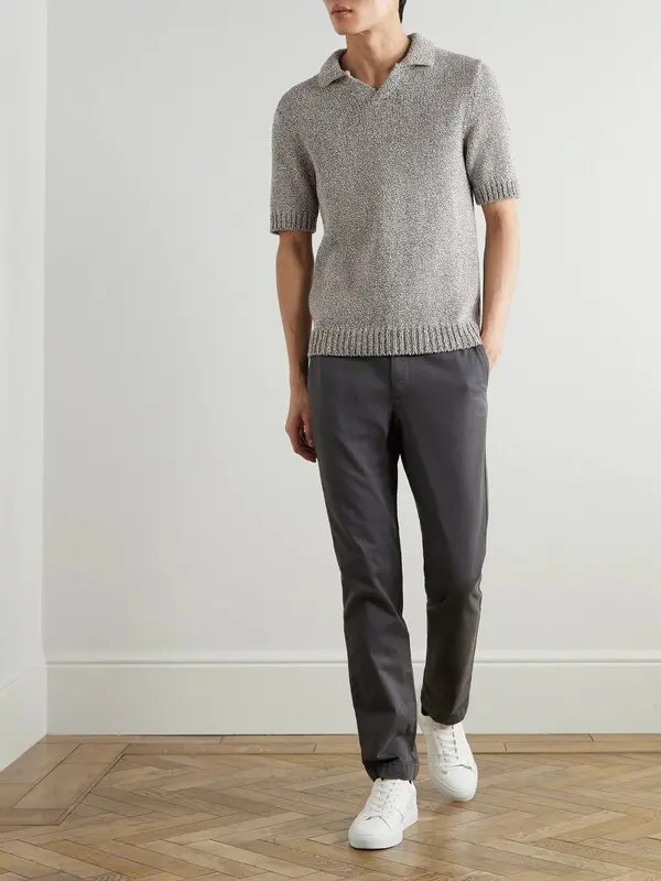 Mr P. Organic Cotton-bouclé Polo Shirt
