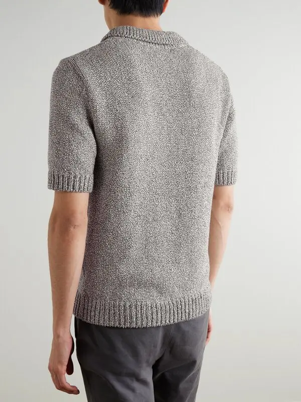 Mr P. Organic Cotton-bouclé Polo Shirt