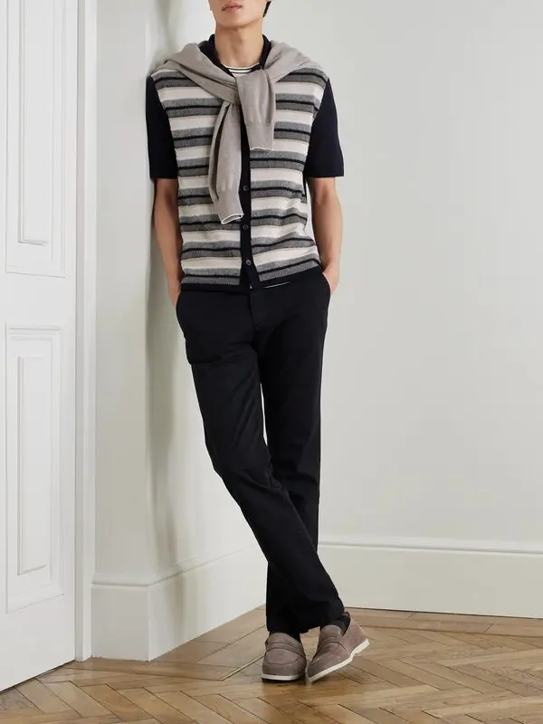 Mr P. Jude Striped Merino Wool Shirt