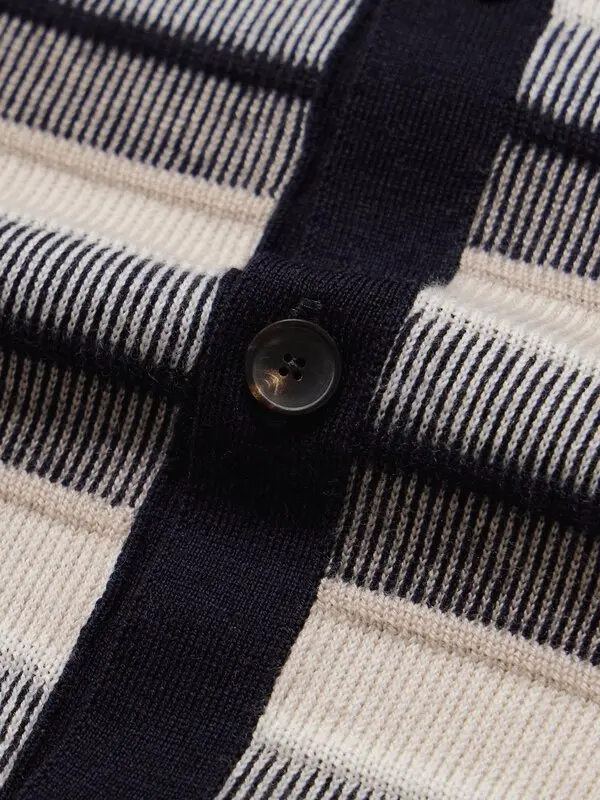 Mr P. Jude Striped Merino Wool Shirt