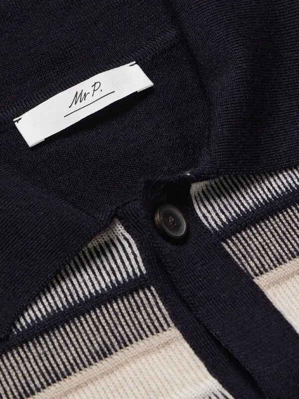 Mr P. Jude Striped Merino Wool Shirt