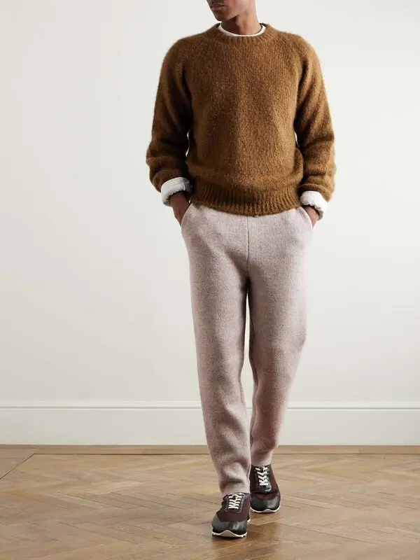 Loro Piana Tapered Linen And Cashmere-blend Sweatpants