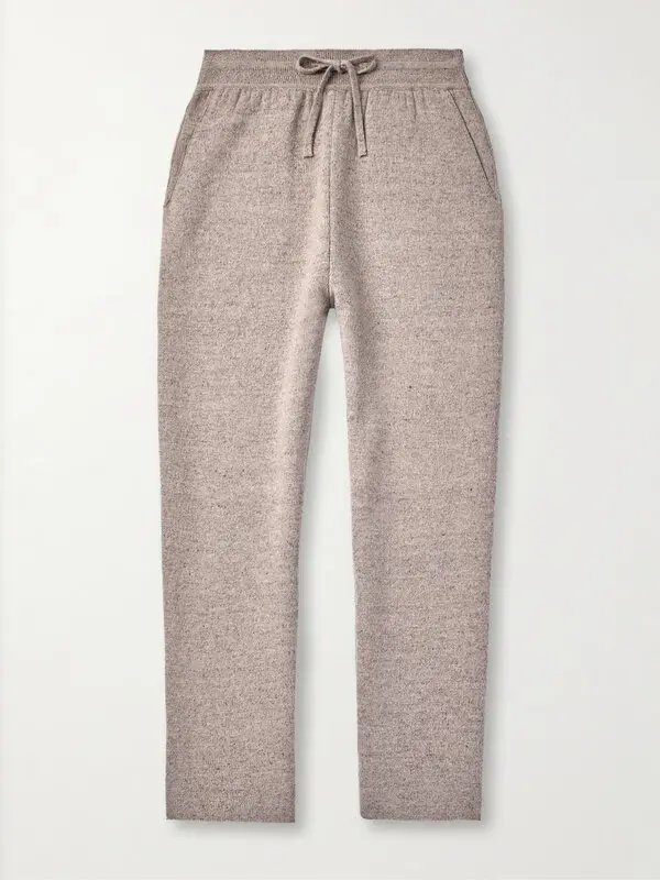Loro Piana Tapered Linen And Cashmere-blend Sweatpants
