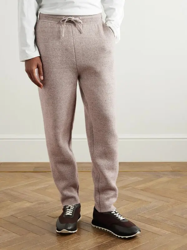 Loro Piana Tapered Linen And Cashmere-blend Sweatpants