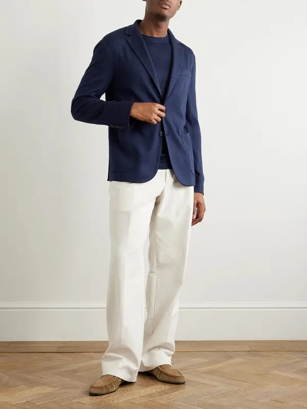 Loro Piana Cashmere And Silk-blend Blazer - Blue