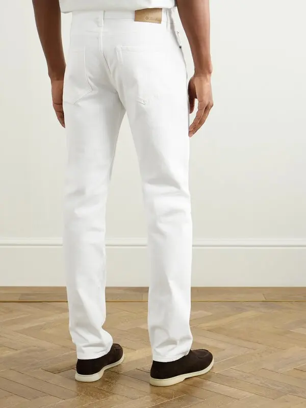 Loro Piana Slim-fit Straight-leg Jeans - White
