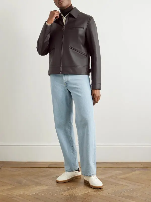 Loro Piana Gail Full-grain Leather Jacket