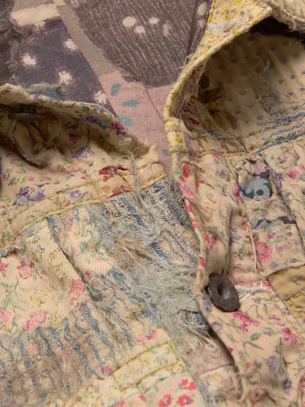 Kapital Boro Distressed Patchwork Jacket - Neutrals