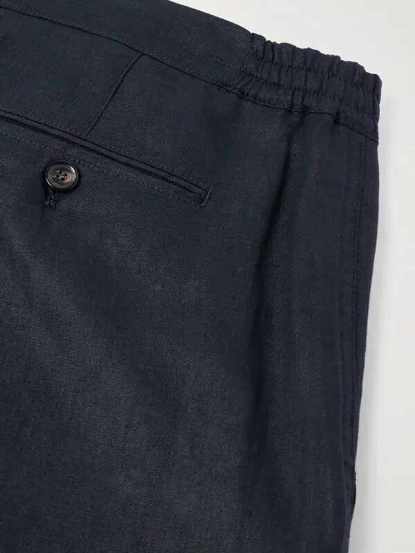 Loro Piana Straight-leg Linen Shorts - Blue