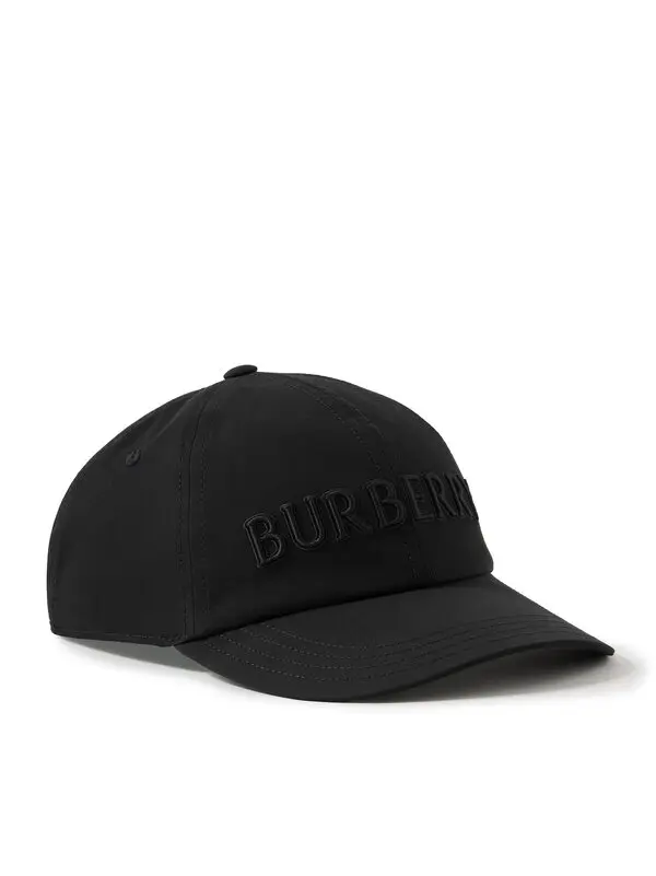 Burberry Logo-embroidered Cotton-twill Baseball Cap - Black