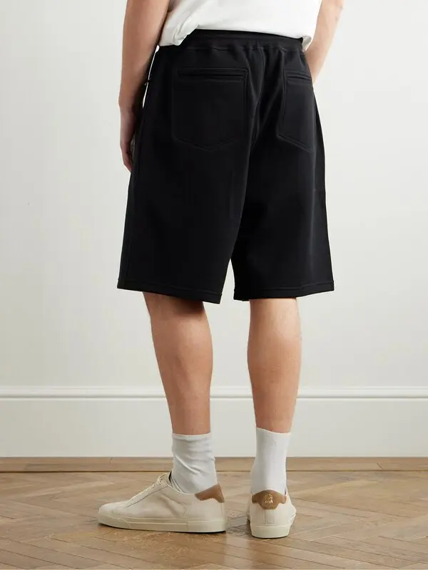 Brunello Cucinelli Straight-leg Cotton-blend Jersey Drawstring Shorts