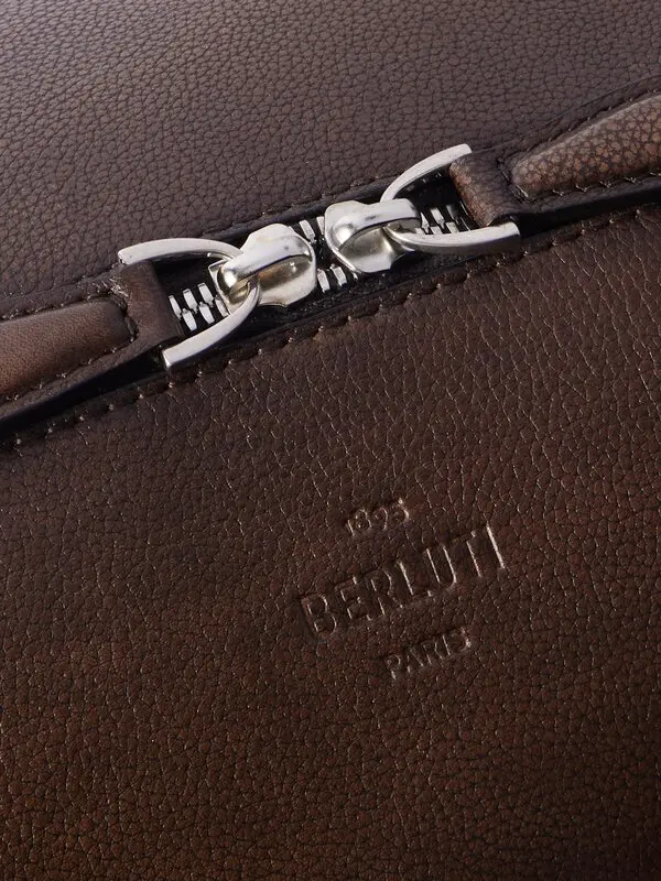 Berluti Toujours Scritto Venezia Leather Messenger Bag