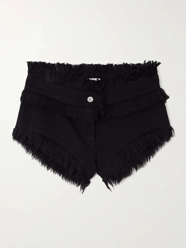 FERRAGAMO Frayed Denim Shorts