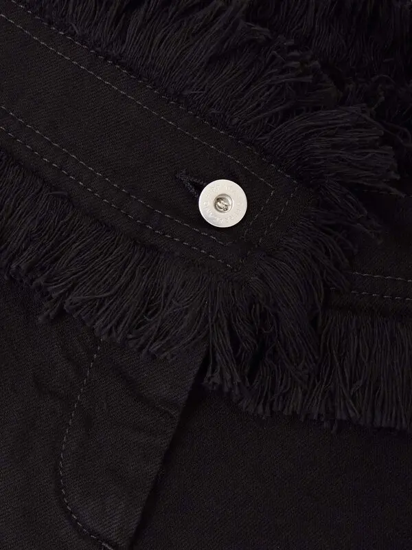 FERRAGAMO Frayed Denim Shorts