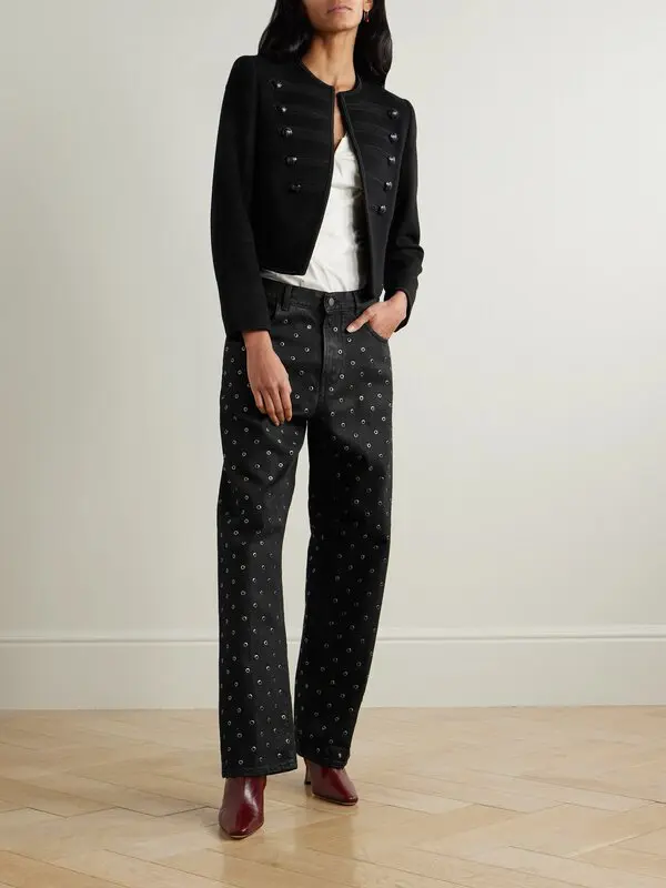 HAIKURE Bonnie Embellished Straight-leg Jeans