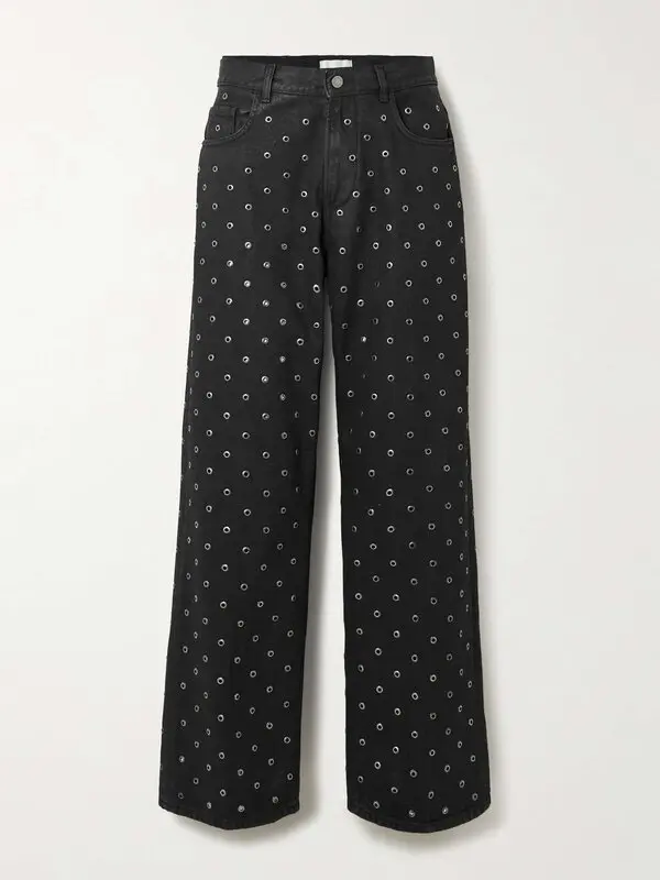 HAIKURE Bonnie Embellished Straight-leg Jeans