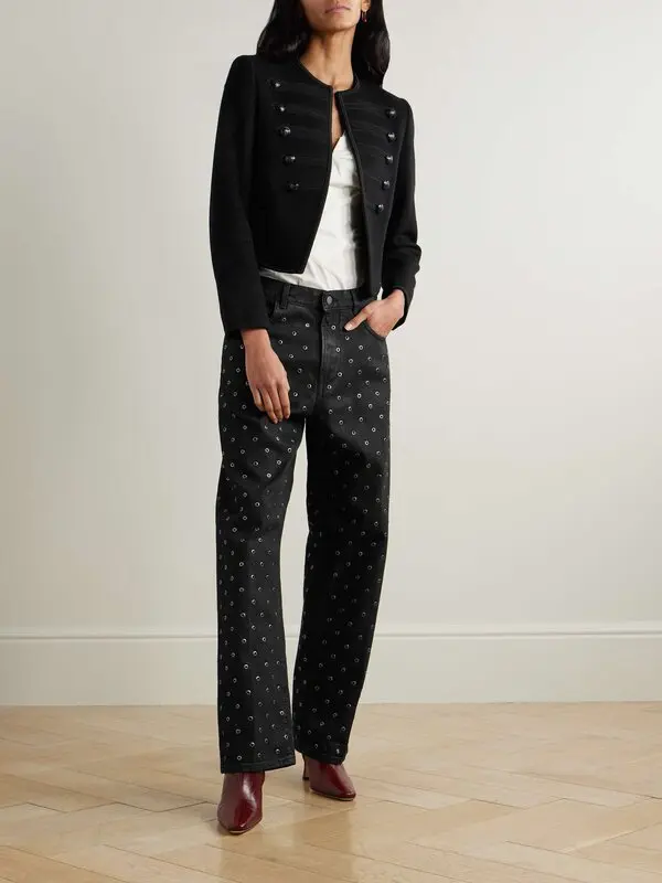 HAIKURE Bonnie Embellished Straight-leg Jeans