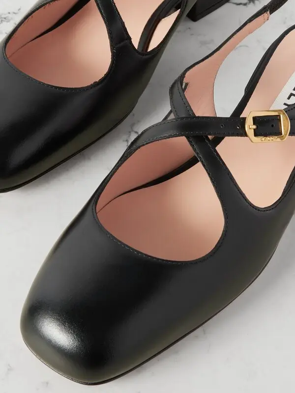 Bally Blariska Leather Slingback Pumps - Black