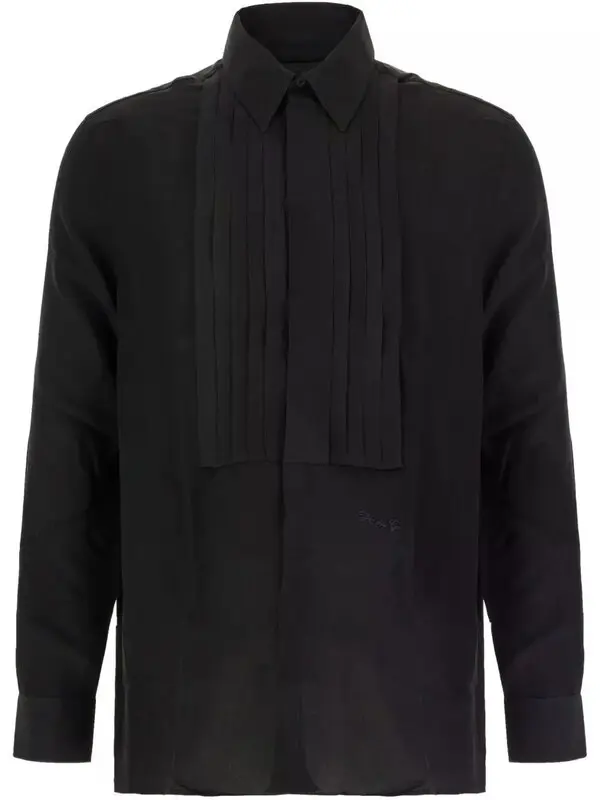 Givenchy Pleated-bib Silk Shirt