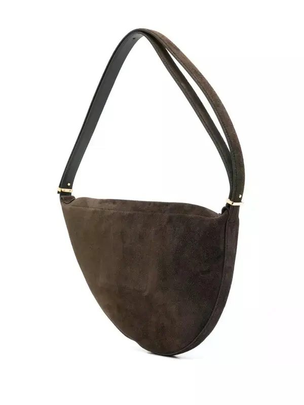 TOTEME Suede Scooped Sling Shoulder Bag - Brown