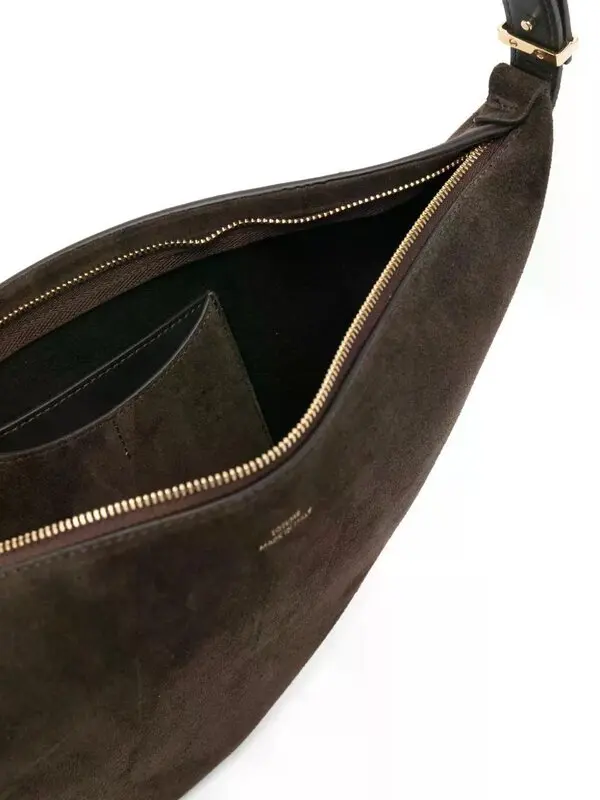 TOTEME Suede Scooped Sling Shoulder Bag - Brown