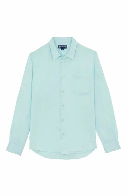 Vilebrequin Natural Dye Linen Shirt - Pacific