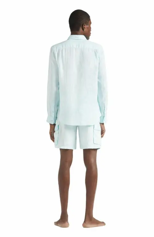 Vilebrequin Natural Dye Linen Shirt - Pacific