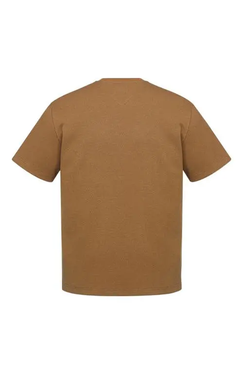 Mcm Logo Patch Bouclé T-shirt - Cognac