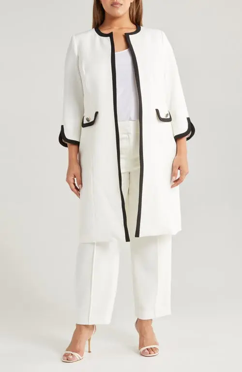 KASPER Framed Long Topper Jacket