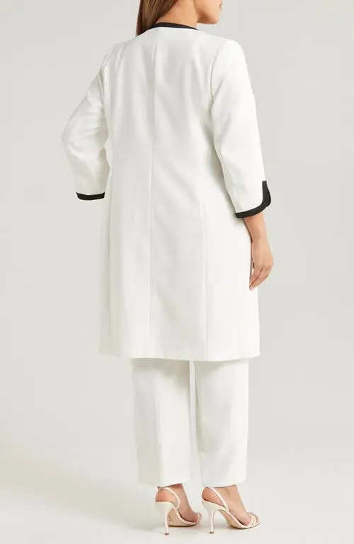 KASPER Framed Long Topper Jacket