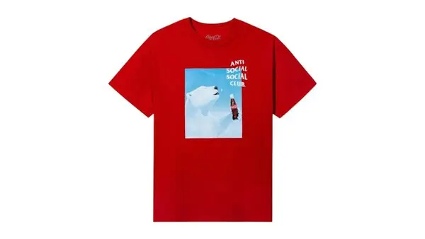 ANTI SOCIAL SOCIAL CLUB Cocacola Pb Snowflake Tee Shirt - Red