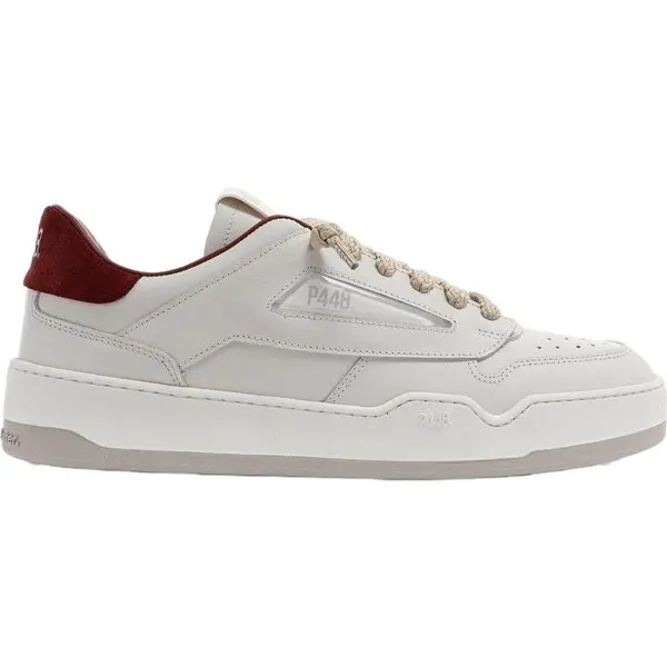 P448 Brixton Low Top Sneaker - White/red