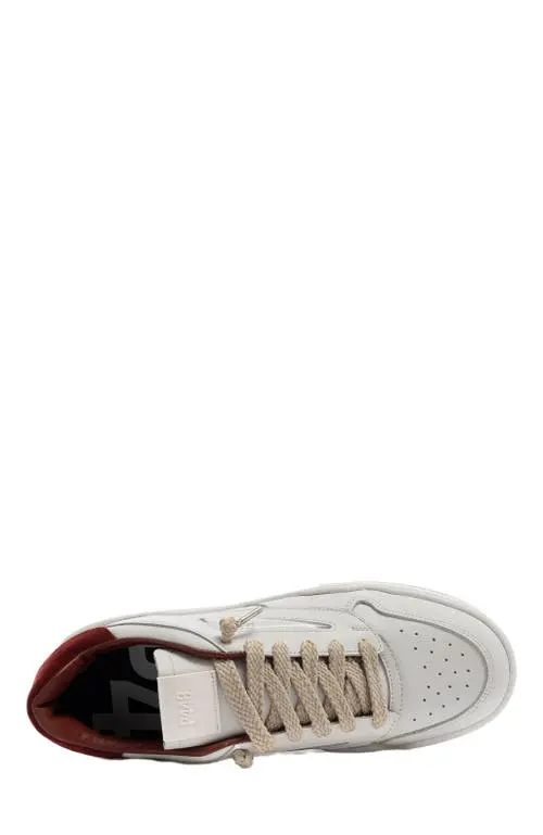 P448 Brixton Low Top Sneaker - White/red