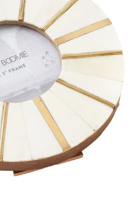 MATR BOOMIE Mukhendu Picture Framecarved Bone - White/gold - Circle