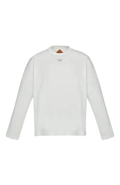 Mcm Essential Laurel Logo Shirt In Organic Cotton - White