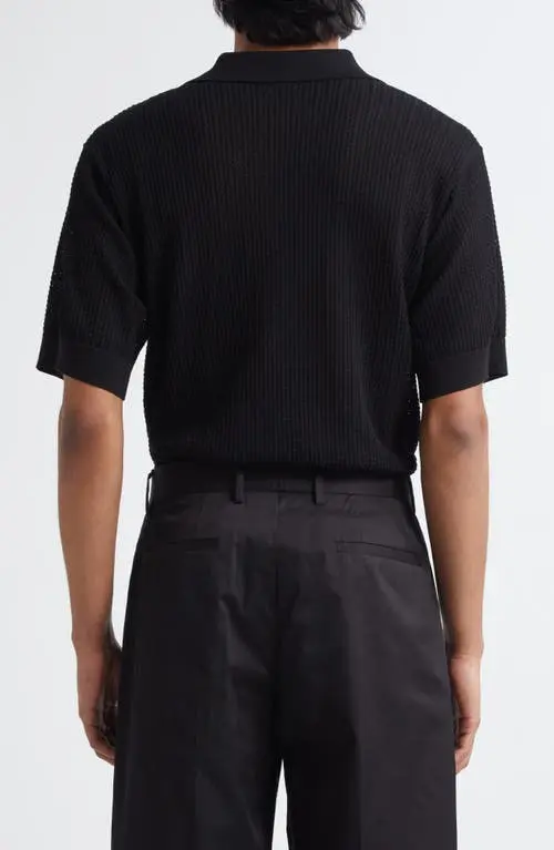 Dolce & Gabbana Ribbed Polo Sweater