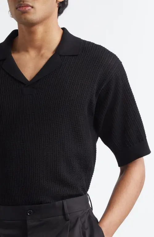 Dolce & Gabbana Ribbed Polo Sweater