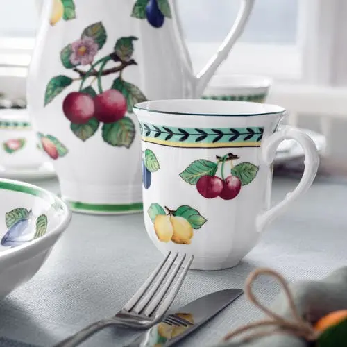 VILLEROY & BOCH French Garden Fleurence Jumbo Mug - White