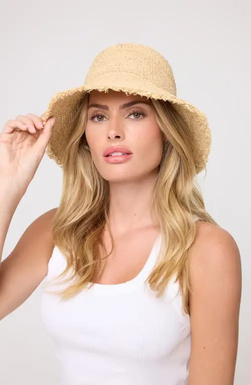 L*Space Paco Embellished Paper Raffia Bucket Hat