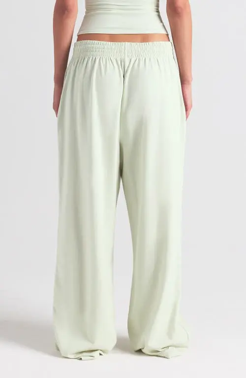 SKIMS Cotton Blend Jersey Wide Leg Pants - Spearmint