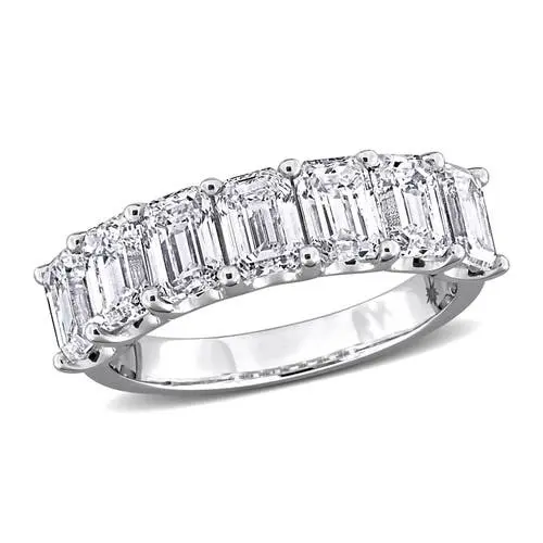 JULIANNA B. 3-1/2 Ctw Lab-grown Diamond 7-stone Band In 14k - White Gold